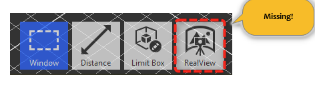 The RealView button is missing in ReCap Pro