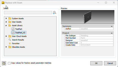 After editing Factory Design Utilities Asset definition the version counter is still on V1 in ACC