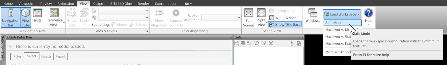 Units and Transform dialog box does not display in Navisworks