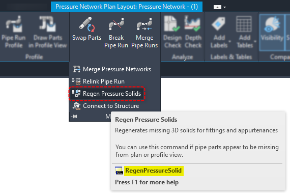 Pressure fittings and appurtenances parts or labels does not display in ...