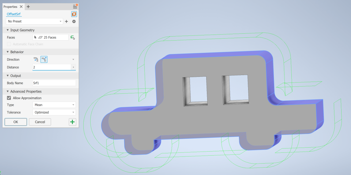 Offset does not work for complex sketches in newer versions of Inventor