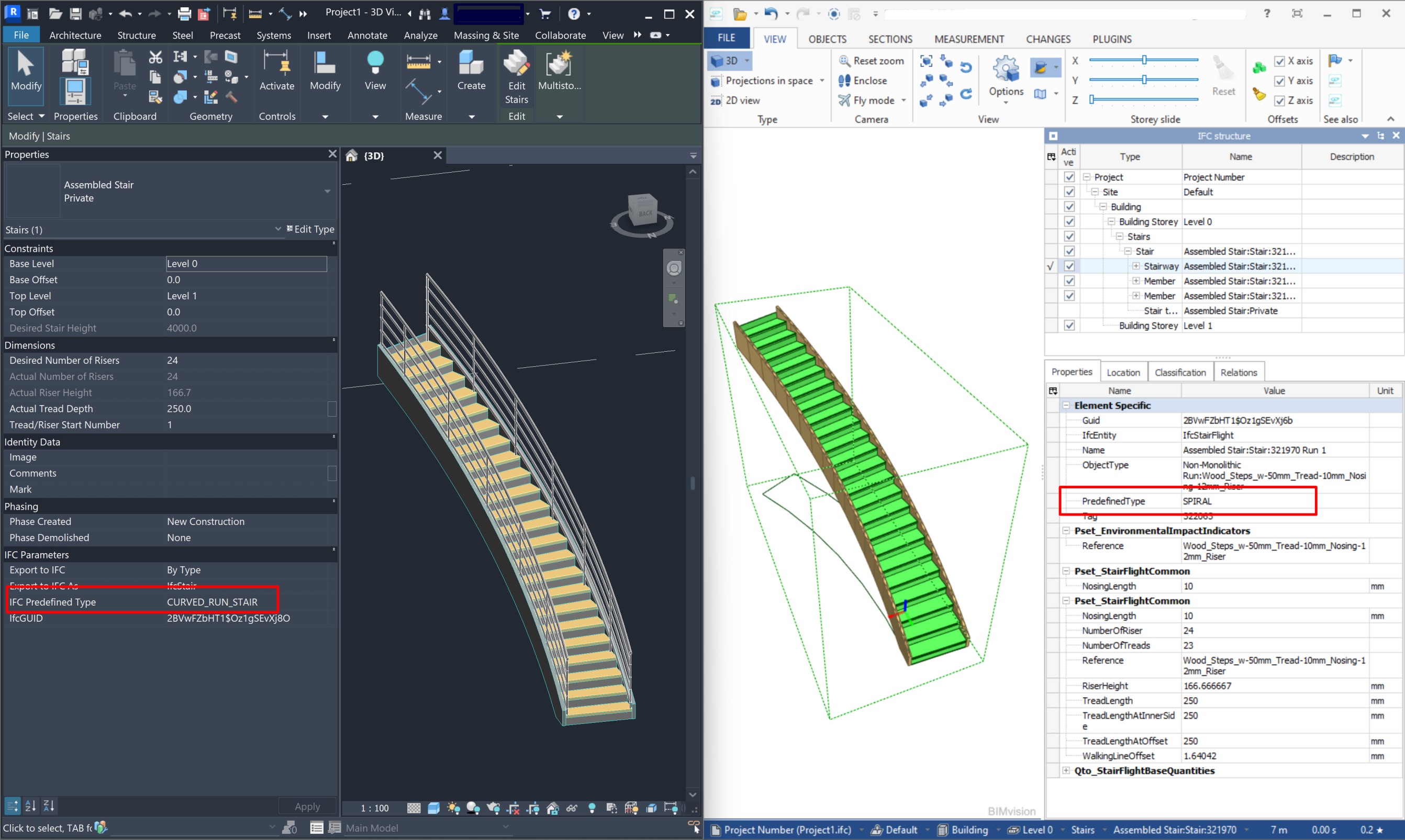 Unable to change the IFC Predefined Type for the IFC4 file exported from Revit