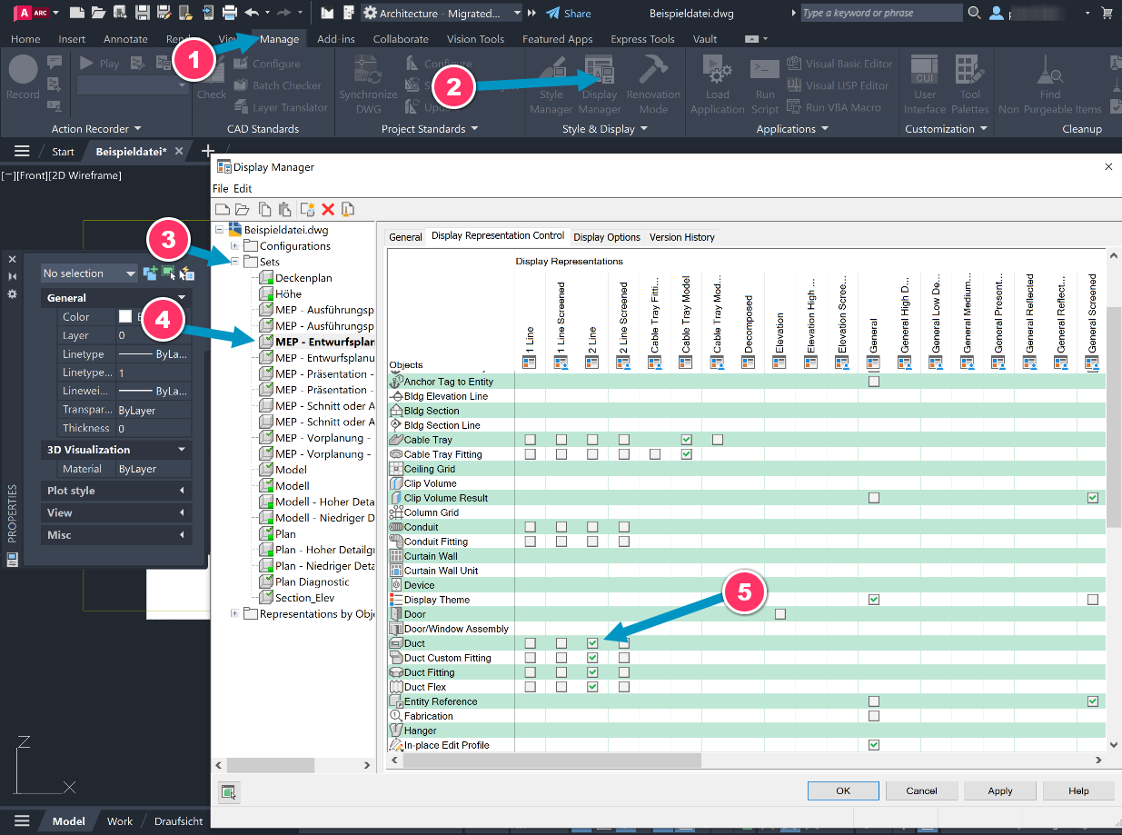 在 AutoCAD Architecture 或 MEP 中，风管在其他视图中的视觉表示不同于在顶视图中