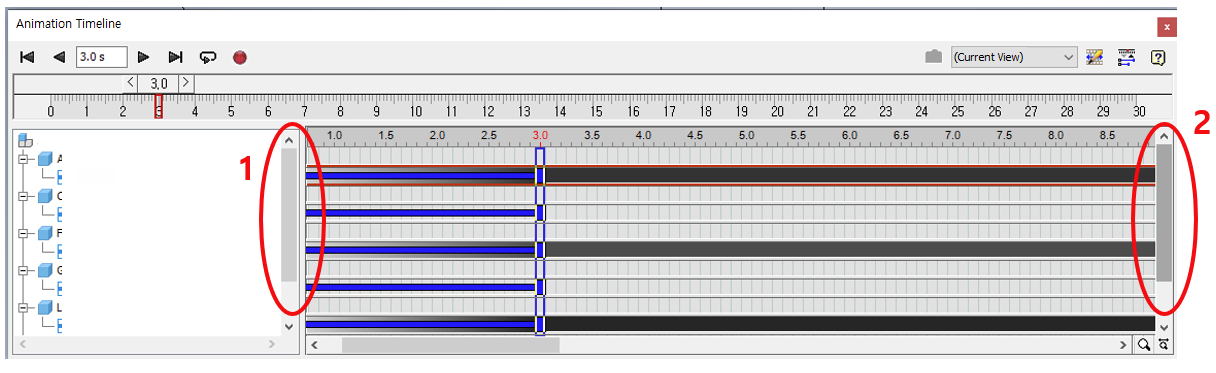 Scroll bars not scrolling down in Animation Timeline from Inventor 2025