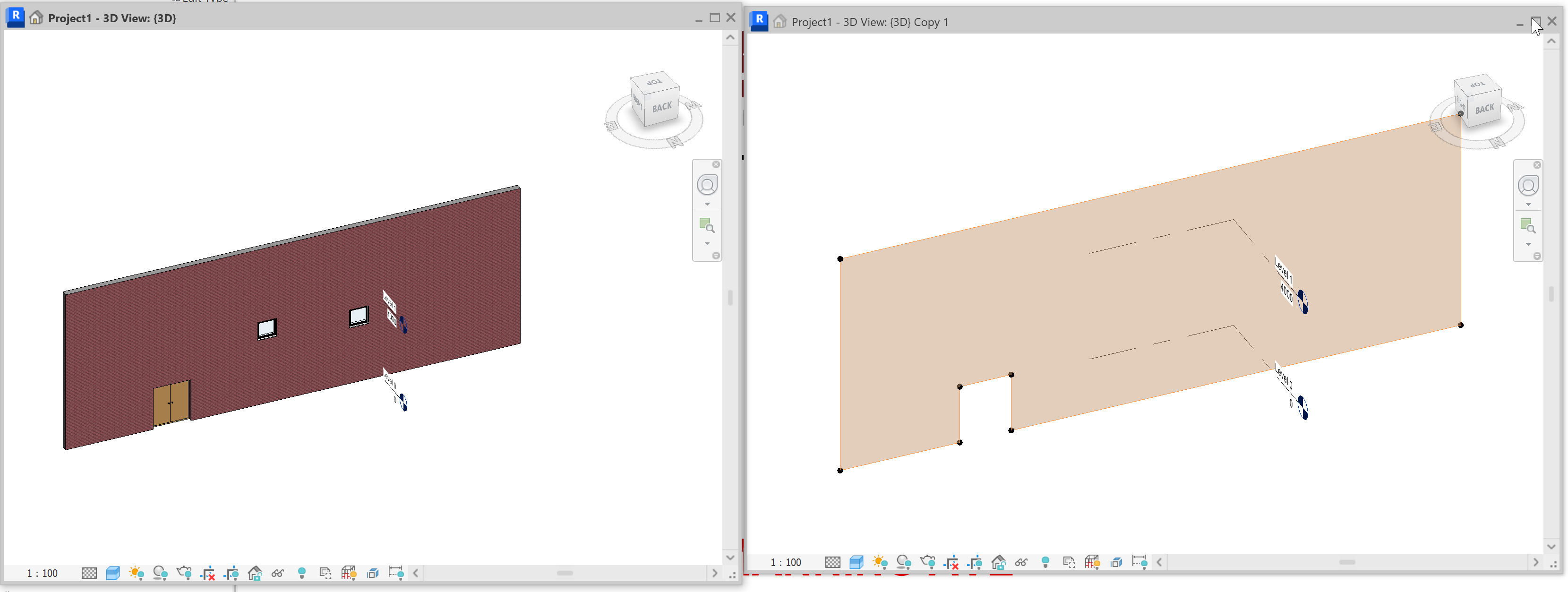 Doors are not considered as openings when using the Physical to ...