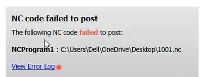 NC code failed to post with Fanuc inspection post processor in Fusion