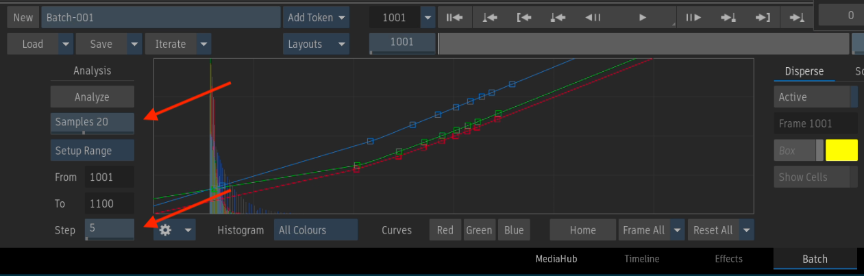 The Step in Match Grain does not change when changing the Samples in Flame