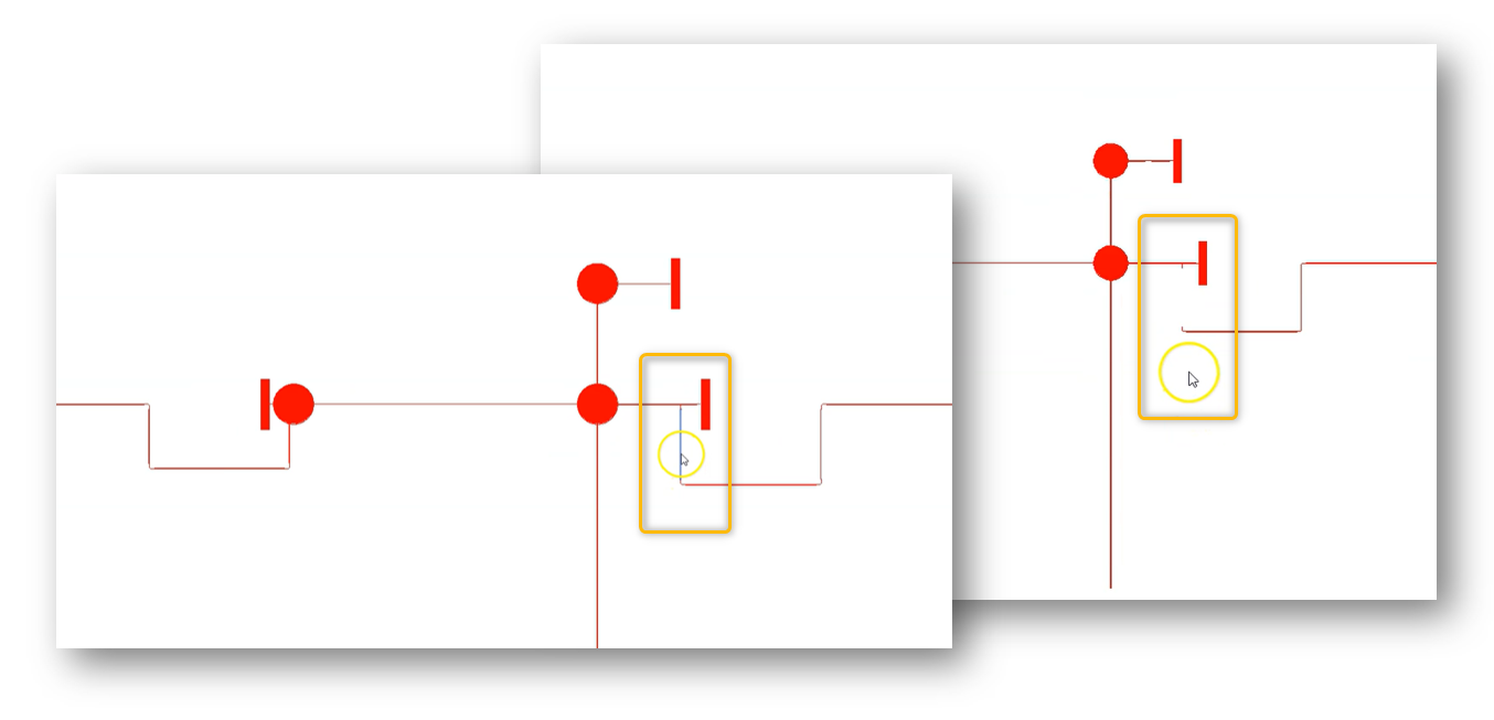 Edges of conduits pipes and fittings are not displayed in section and ...