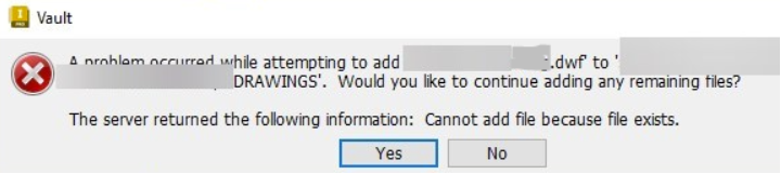 Inventor Allows To Duplicate File Names Resulting In Cannot Add File