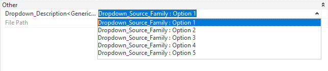 How to create a title block with selectable label options as drop-down lists in Revit?
