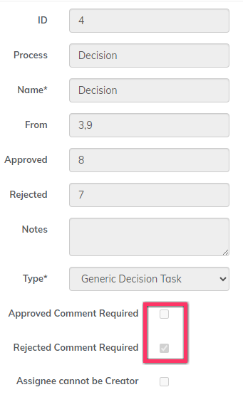 Unable to locate a rejection or approval comment in Upchain.