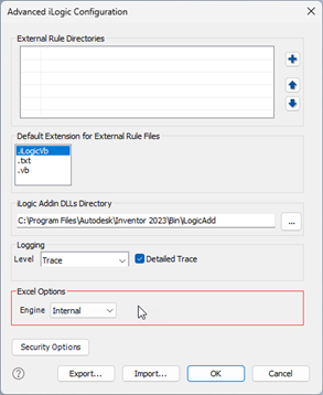 iLogic コード GoExcel FindRow が、埋め込まれた xslx ファイルで期待どおりに動作しない