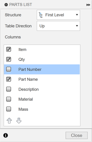 Part Number/Name changes between the browser and the parts list in a Drawing in Fusion