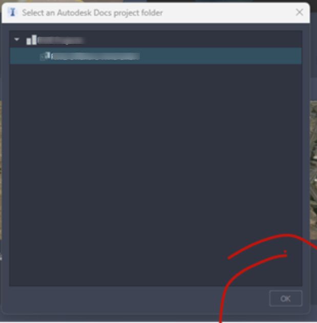 InfraWorks에서 ACC Docs 동기화 및 게시 버튼이 회색으로 표시됨