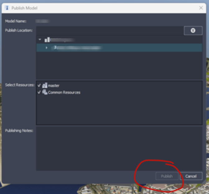 InfraWorks で ACC Docs の[同期]ボタンと[パブリッシュ]ボタンがグレー表示される