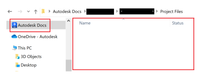 Cloud project or files are not visible in Desktop Connector folder while linking in Revit