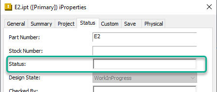 How to map the 'Status' iProperty of an in Inventor file with a Vault ...