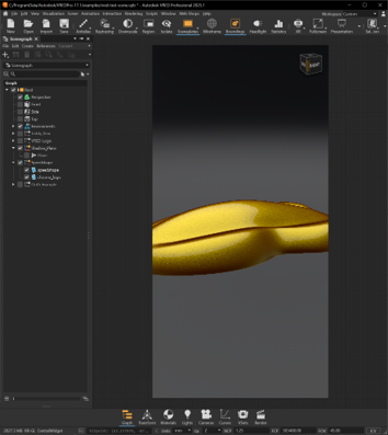Zoom in to selection does not work using portrait format in VRED