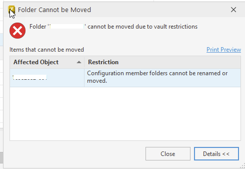 "Configuration member folders cannot be renamed or moved" when trying to move a factory member ...
