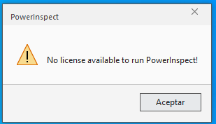 "No license available to run PowerInspect!" when launching PowerInspect