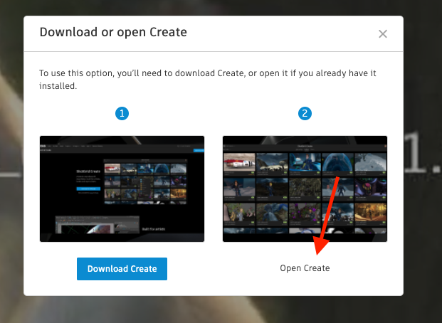Create does not open from a Flow Production Tracking site or desktop