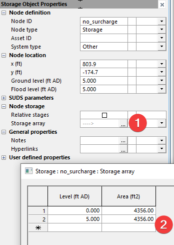How to import node storage array in InfoWorks ICM
