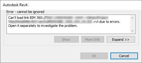 Unable to open cloud model in Revit
