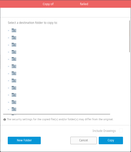 "Cannot move selected file" or "Copy of failed" when moving files in Fusion Team Hub