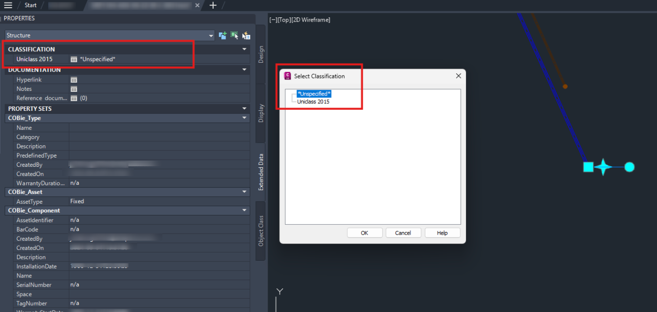How to edit Classification in Extended Data in Civil 3D