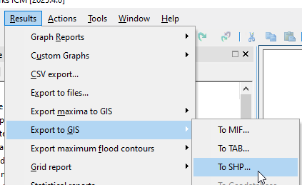 How to export 2D mesh to GIS in InfoWorks ICM
