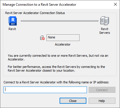 How to set up a connection to Revit Server Accelerator?