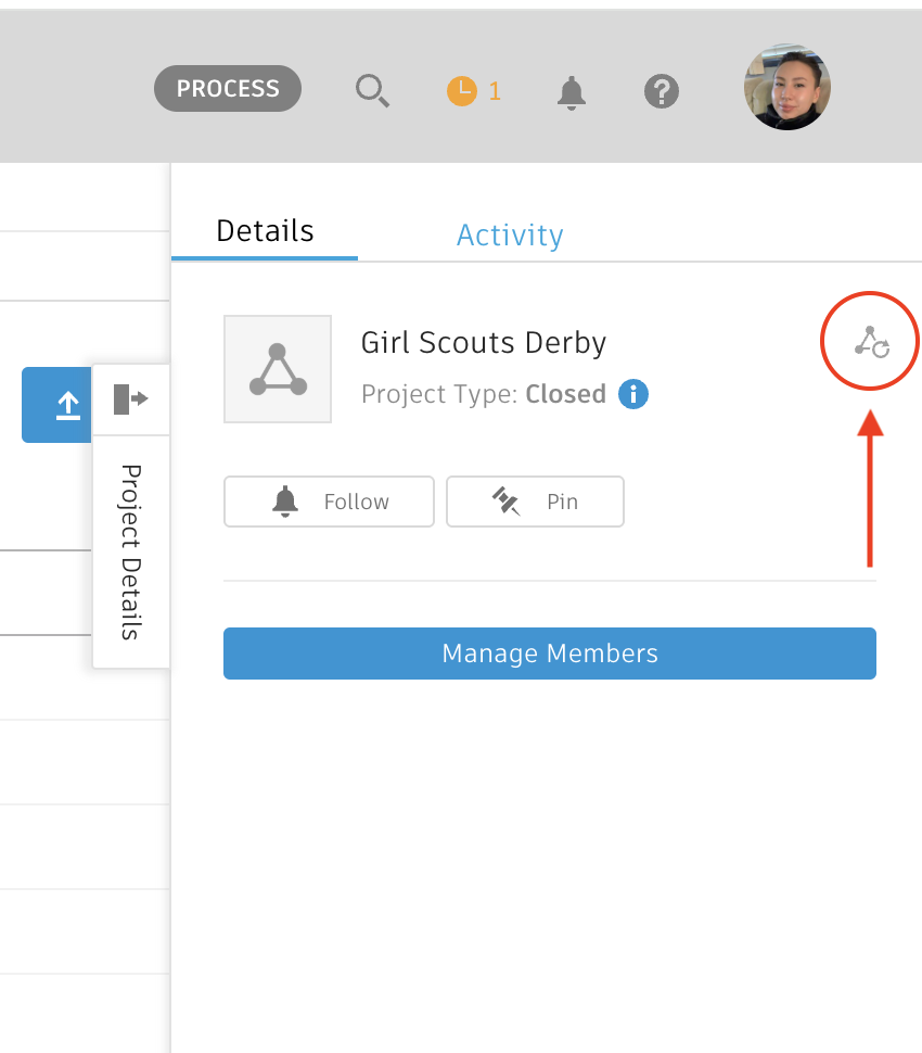 How to change Open, Close and Secret project settings in a Fusion Team