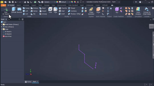How to export a consumed 3D sketch from Inventor to import it in ...