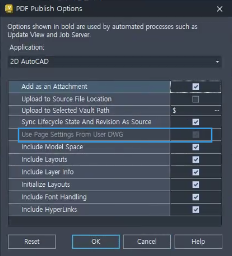 How to set up page settings for PDFs created from AutoCAD DWGs by Vault ...