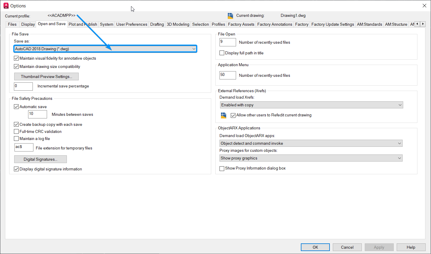 "One or more objects in this drawing cannot be saved to the specified format" in AutoCAD Mechanical