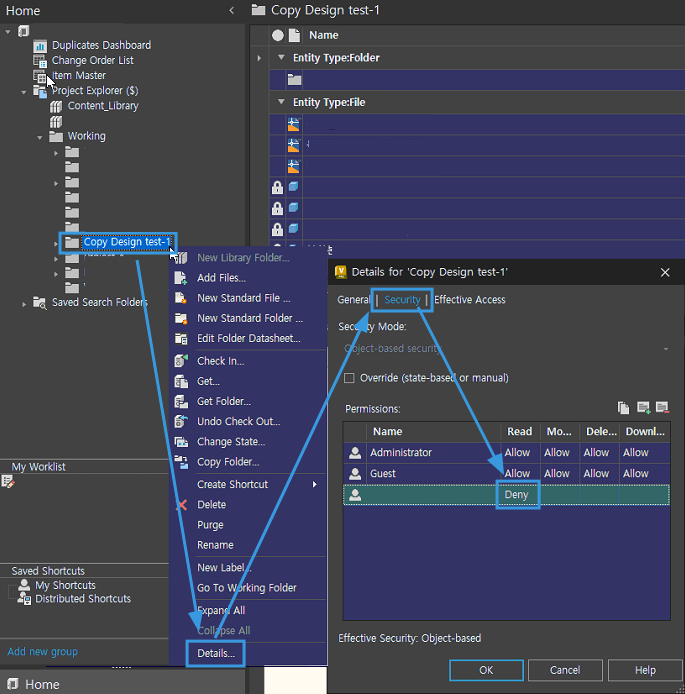 How to hide specific folders for individual Users in Vault Professional