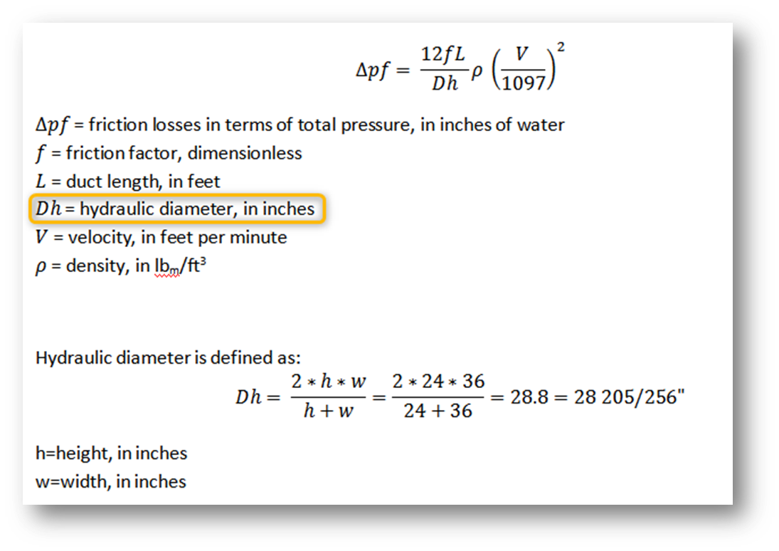 Why for a larger hydraulic diameter Revit calculates a higher air velocity