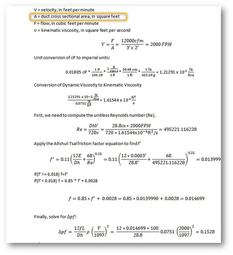 Why for a larger hydraulic diameter Revit calculates a higher air velocity