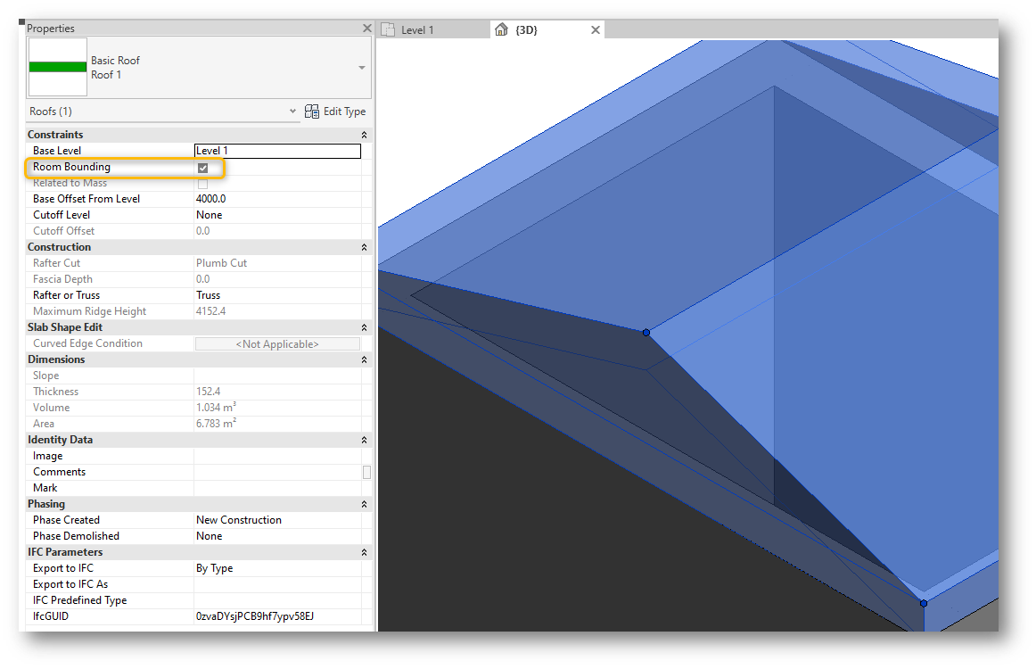 When placing a space in a model that includes an architectural link ...