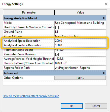 Irregularities or gaps in Analytical Surfaces in Energy Analytical Model in Revit