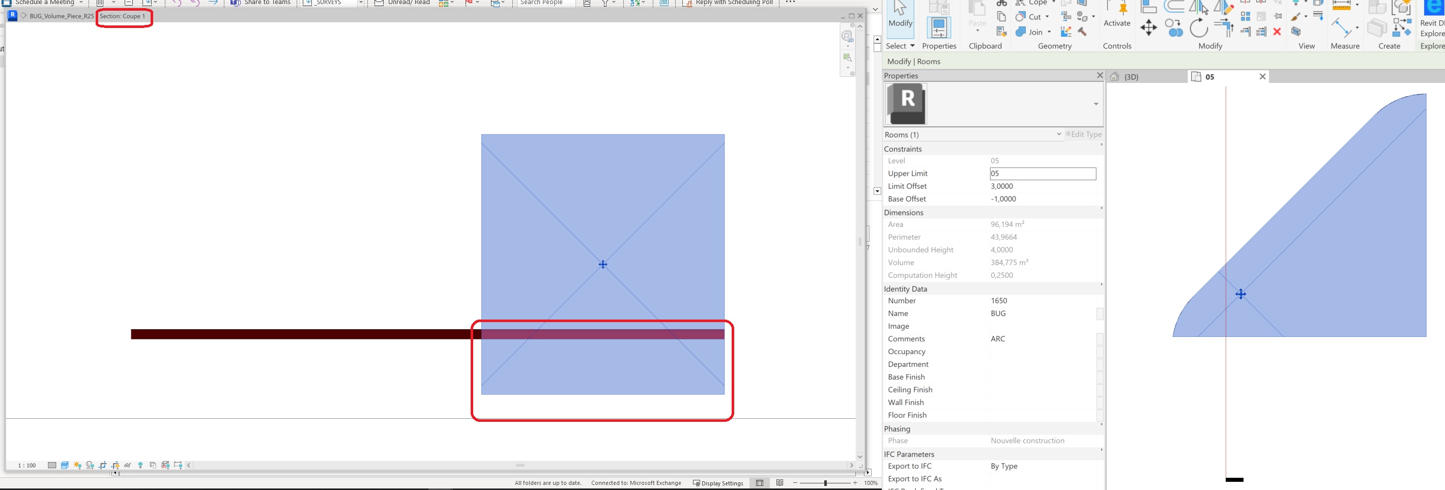 Bottom floor not detected as room boundary for volume calculation in Revit