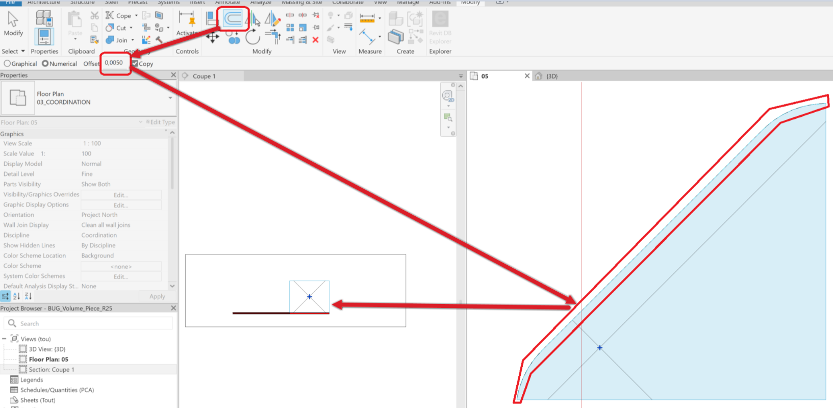 Bottom floor not detected as room boundary for volume calculation in Revit