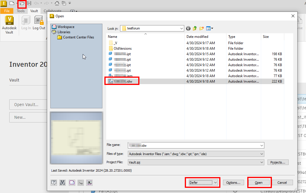 Vault Plot command prints incorrect Inventor file version