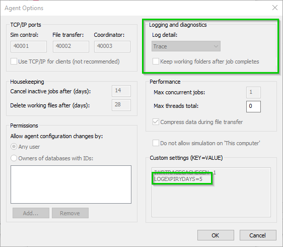 Setting the ICM Agent Manager to create diagnostic log files