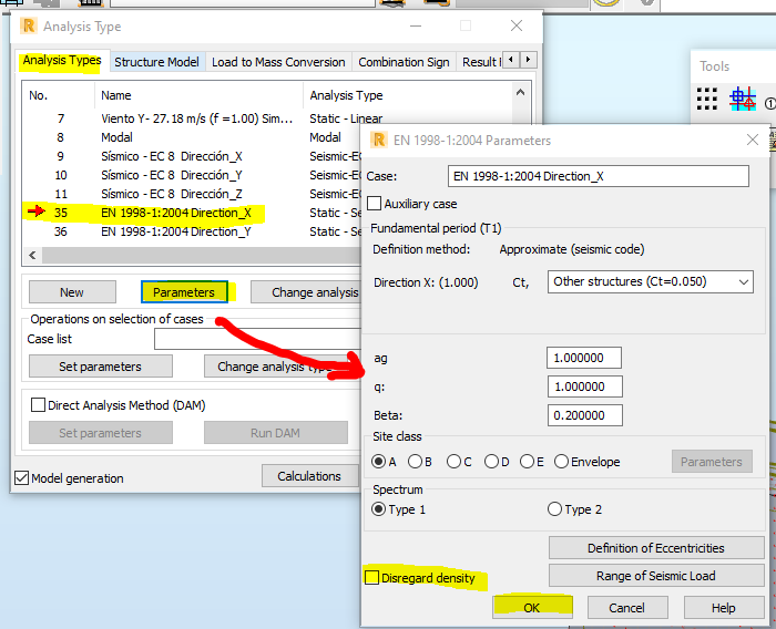 Loads are not generated when equivalent lateral force method is used ...