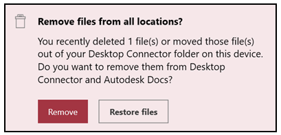 Desctop Connector delete confirmation when working with ReCap Photo