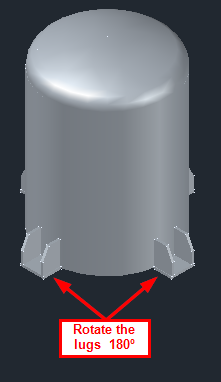 How to create equipment with upside down lugs in AutoCAD Plant 3D