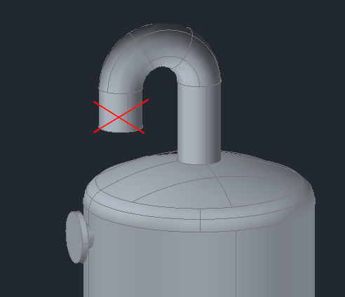 How to have a Vent Nozzle without the L1 length in AutoCAD Plant 3D