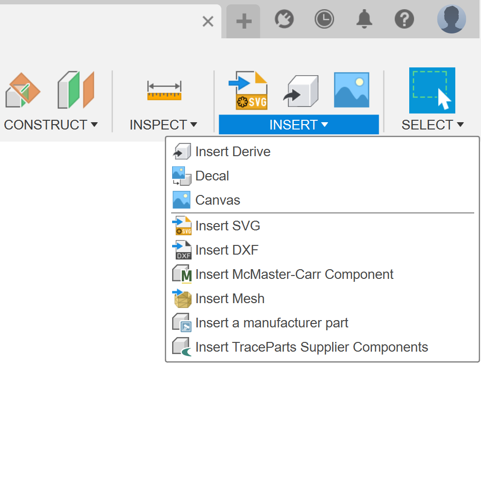 Insert fastener option is greyed out or missing in Fusion