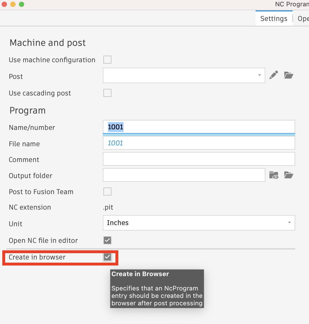 NC Programs missing from browser tree in Fusion